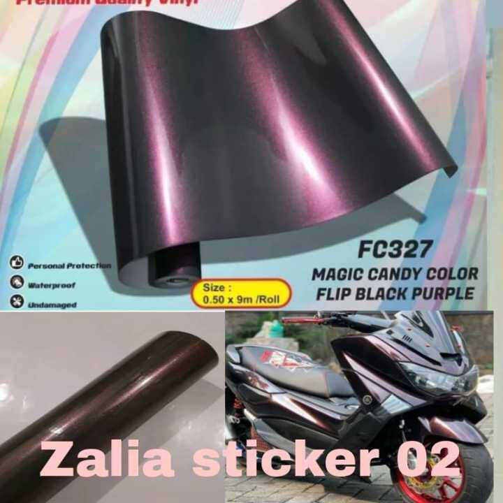 stiker skotlet hitam lembayung ungu scotlite motor magic candy sticke ...