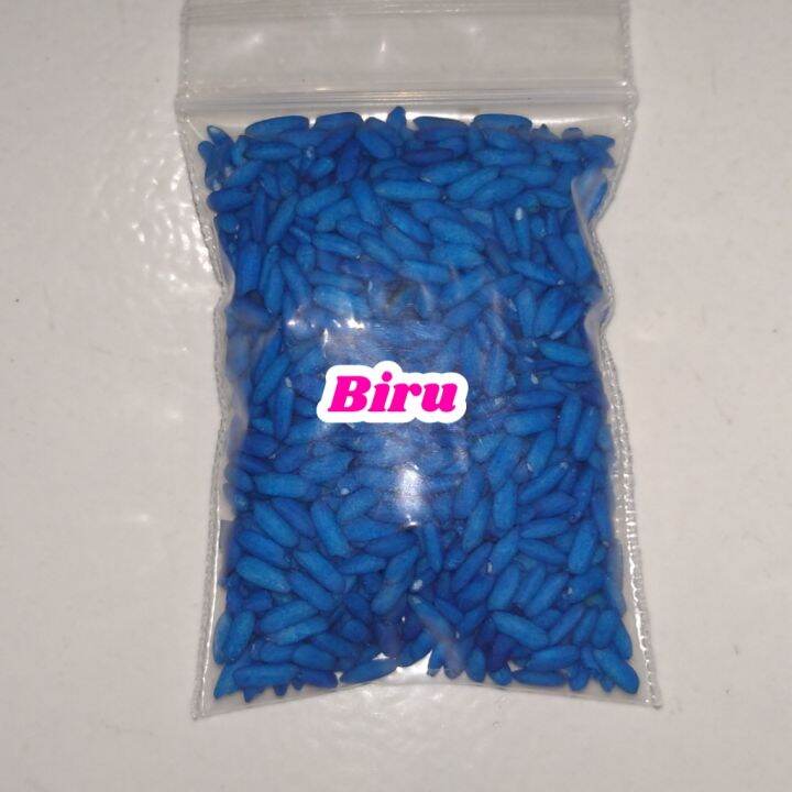 bahan kolase beras warna biru berat 20 gram | Lazada Indonesia