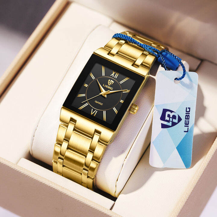 LIEBIG Women Watch Quartz Movement Gold Formal Fashion Dual Display ...