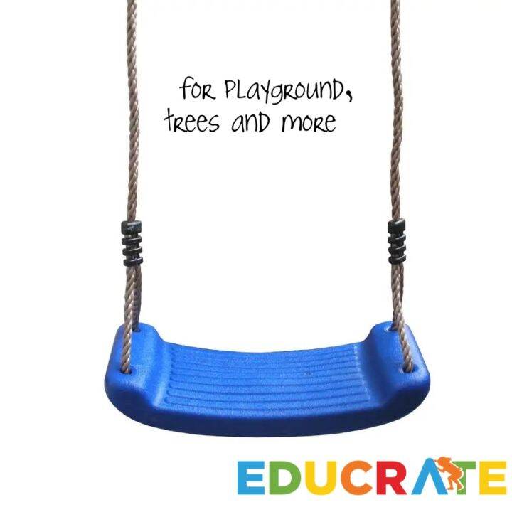 educratePH Swing Seat with Rope playground tree playset home | Lazada PH