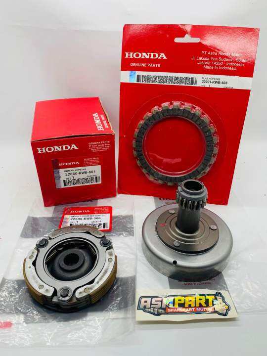 RUMAH KOPLING LONCENG + KAMPAS GANDA ASSY + PLAT KOPLING HONDA REVO ABSOLUT/BLADE LAMA 110/KODE ...