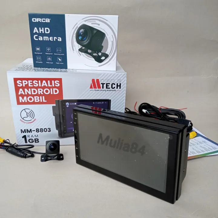 Paket head unit anroid 7 inch Mtech plus kamera ORCA AHD 720p high quality | Lazada Indonesia