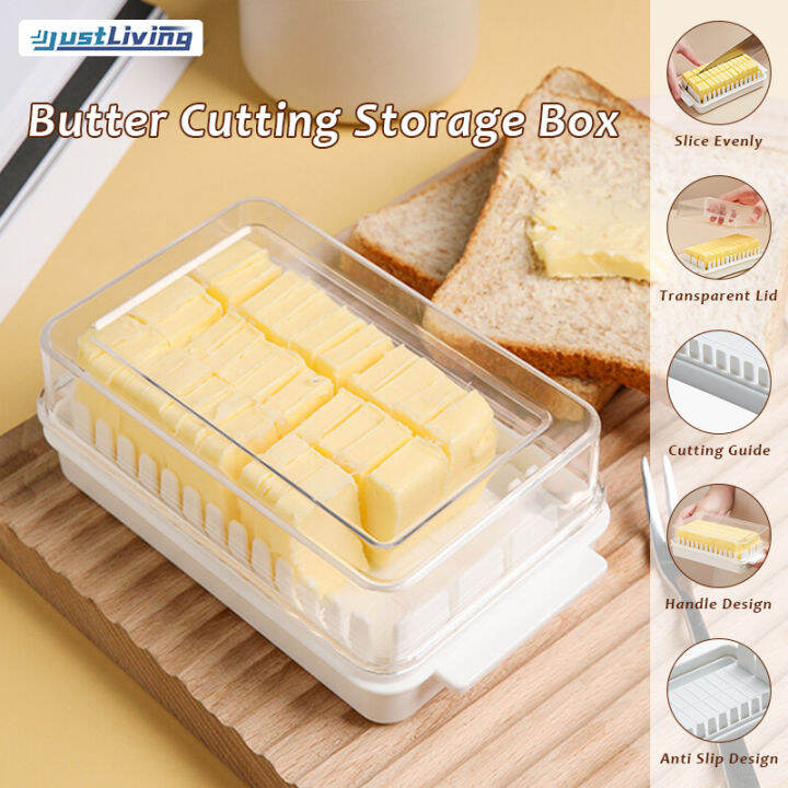 JustLiving 1pcs Portable Clear Butter Box Cheese Box Sandwich Lunch ...