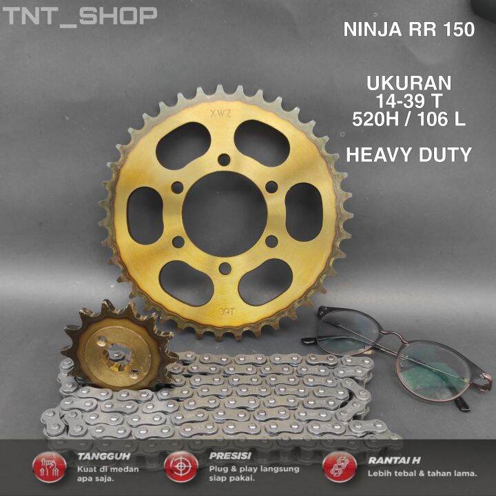 Gear Gir satu set Ninja 150 rr / Ninja re Baja sepuh mantap | Lazada ...