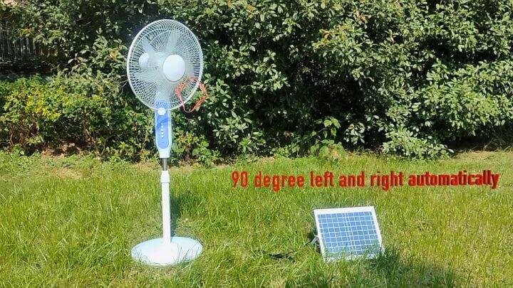 0 electricity bill!16 Inch Standing Solar Powered electric fan,Outdoor ...