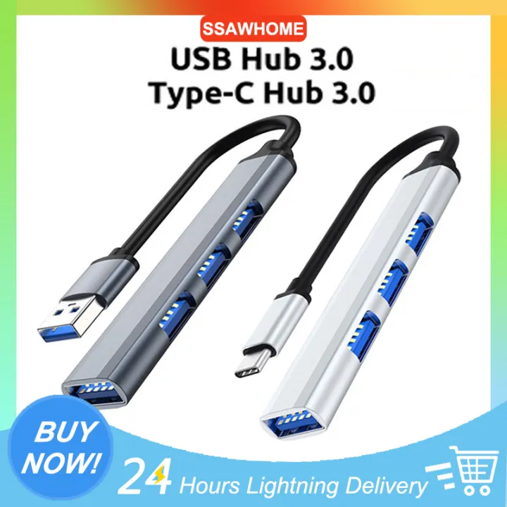 USB Hub 3.0 USB/Type-C To 4-Port USB Hub Expander USB Splitter High ...