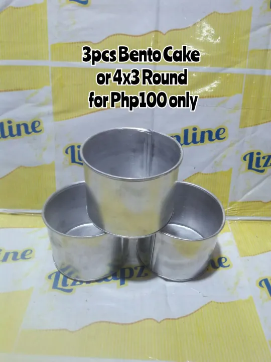 3pcs 4x3 Bento cake or Round pan | Lazada PH