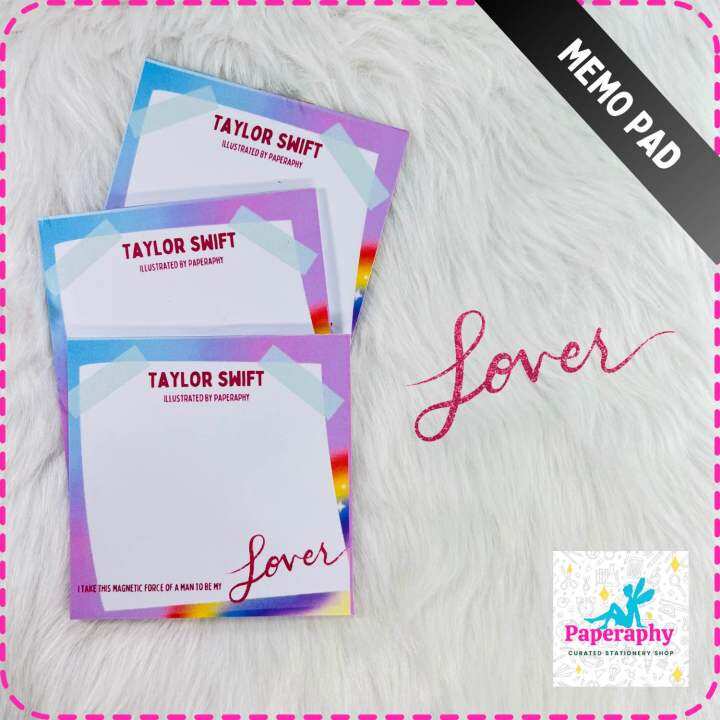 Lover Taylor Swift, Original Design Memo Pads Inspired by Taylor Swift ...