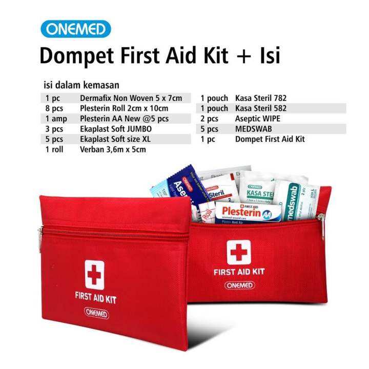 first aid kit omed p3k / tas tempan perban / wadah obat / tas plester dan perban | Lazada Indonesia