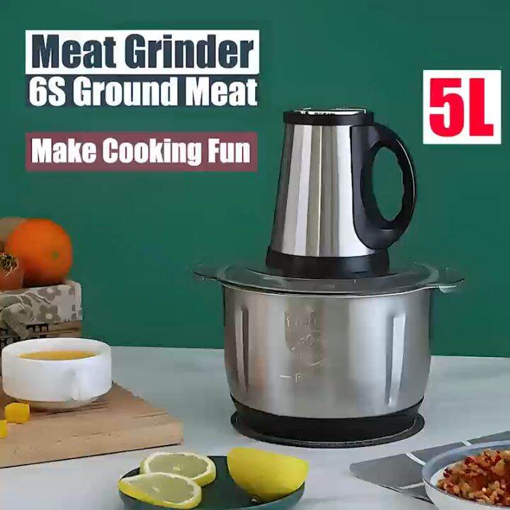 Large 5 Liters Food Processor Made In Japan Electric 5 In 1 Chopper Meat Grinder Heavy Duty ...