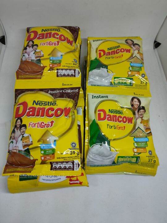Dancow FortiGro Original 27g / chocolate 39g @ 10 sachet | Lazada