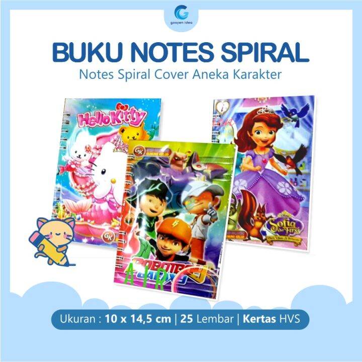 Buku Spiral Karakter Anak Buku Tulis Spiral Anak | Lazada Indonesia