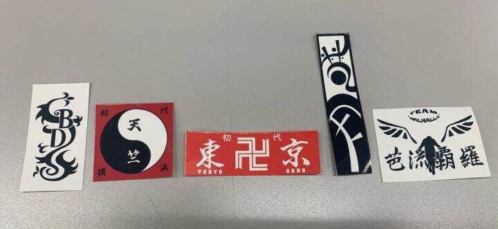 Stiker Tempel Logo geng Tokyo Revengers anime Valhala Bonten Touman ...