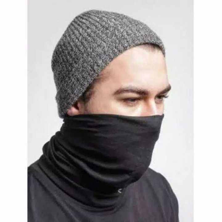 Buff masker bandana hitam polos | Lazada Indonesia
