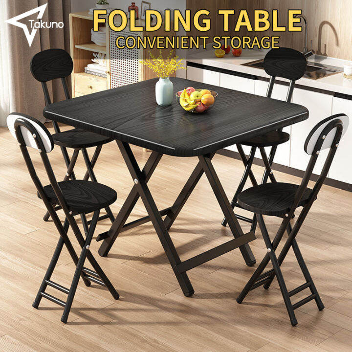Folding Table 80×80cm High Quality Foldable Household Simple Dining ...