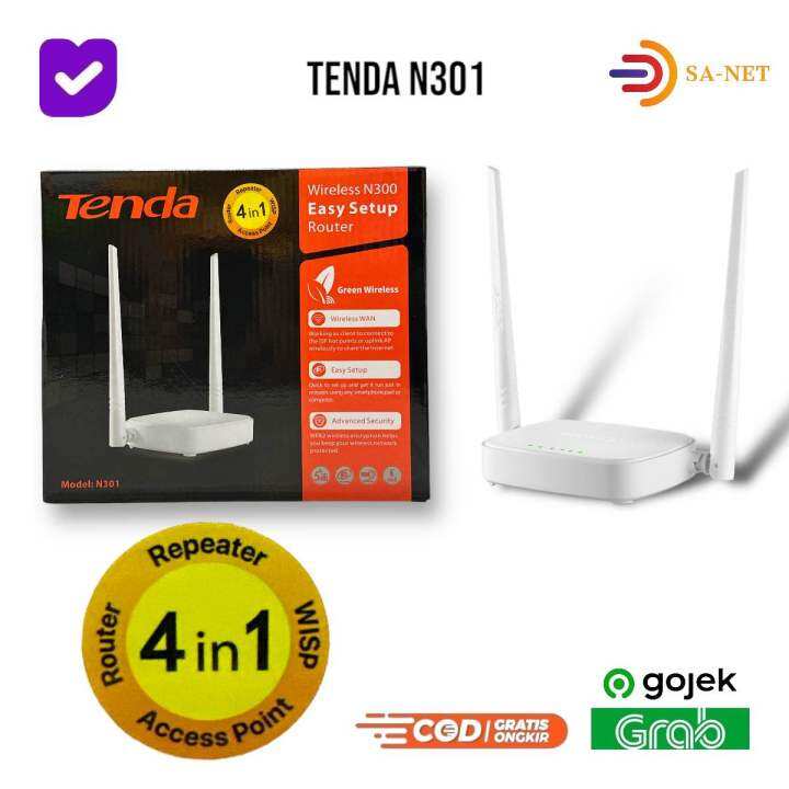 WIRELESS N300 TENDA N301 4in1 ROUTER / REPEATER / ACCESS POINT / WISP ...