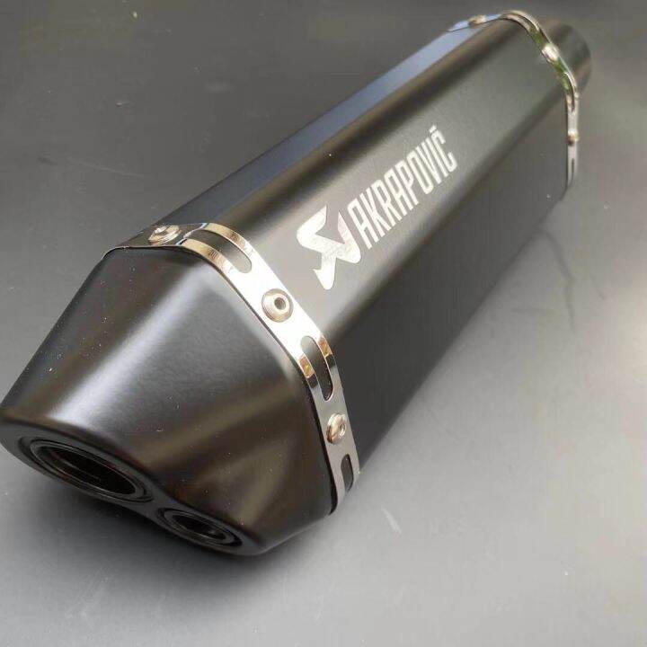 Akrapovic Motorcycle 2 Holes Exhaust System Muffler Tailpipe Bike Pot ...