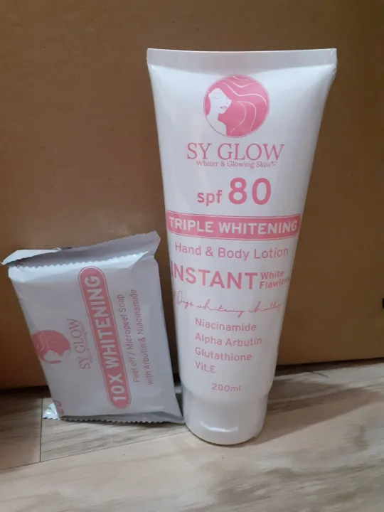 Sy Glow INSTANT whitening Lotion & Soap | Lazada PH