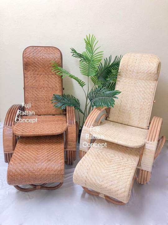 Rattan Lounge Chair | Rattan Sling Chair | Kerusi Malas Rotan | Lazy ...