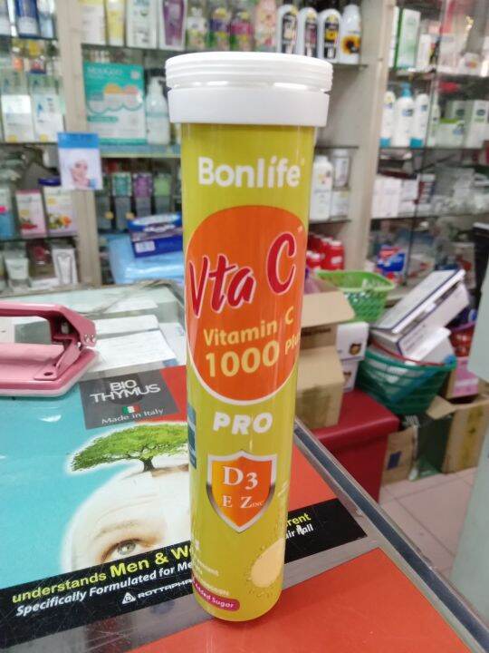 BONLIFE VTA C VITAMIN C 1000 PLUS PRO D3, E ,ZINC 15 EFFERVESCENT ...