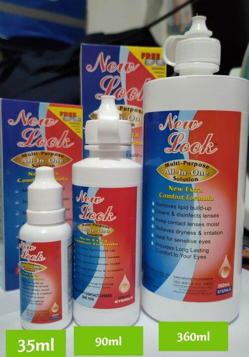 NEW LOOK SOLUTION FOR CONTACT LENS ALL IN 1 MULTI PURPOSE solution for ...