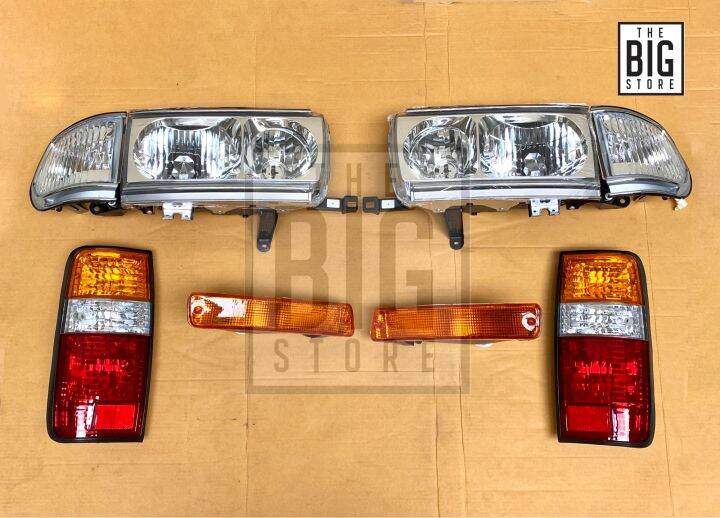 Toyota Land Cruiser LC80 series Crystal Auto Lamps set headlight ...