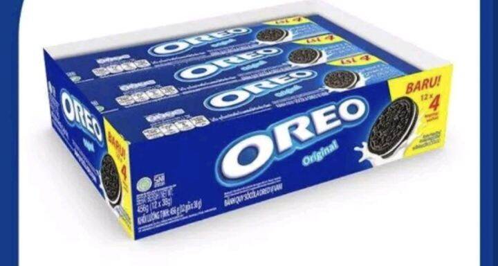 Snack Biskuit Oreo Sandwich Box isi 12 Makanan Ringan Cookies | Lazada ...