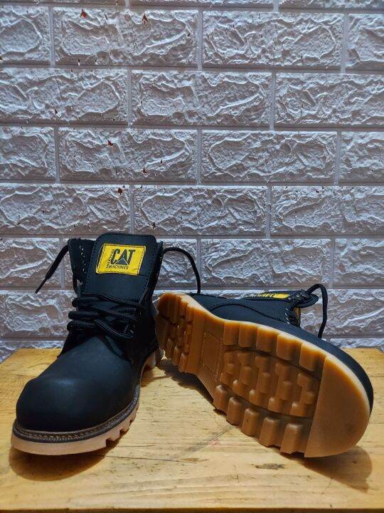 sepatu safety caterpilar cat sol karet mentah | Lazada Indonesia