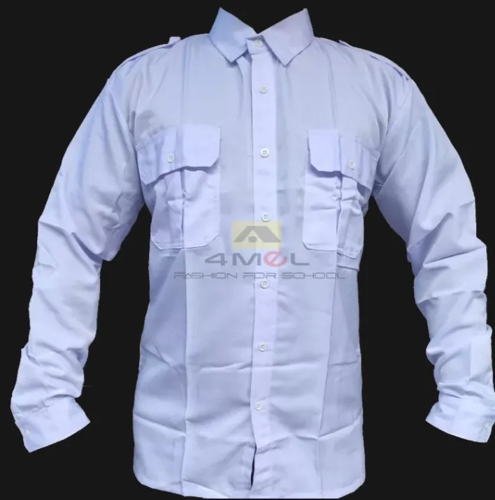Baju Pdh Putih Lengan Panjang Kain High Twiss Lazada Indonesia