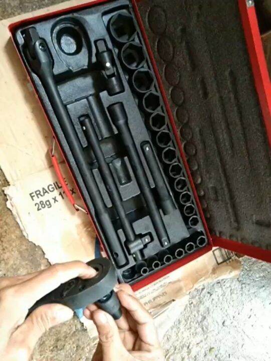 USA 17pcs Socket Wrench Set 1/2 Drive 6points (HEX TYPE) | Lazada PH