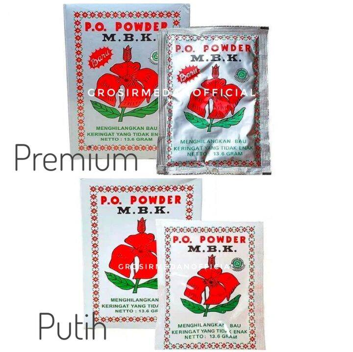 BEDAK MBK POWDER PER BOX - MBK PREMIUM DAN PUTIH SACHET ISI 12 ...