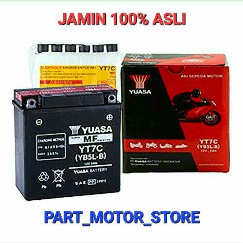 AKI MOTOR SUPRA FIT, ACCU MEGAPRO PRIMUS, LEGENDA, ASTREA GRAND YT7C YUASA MF | Lazada Indonesia