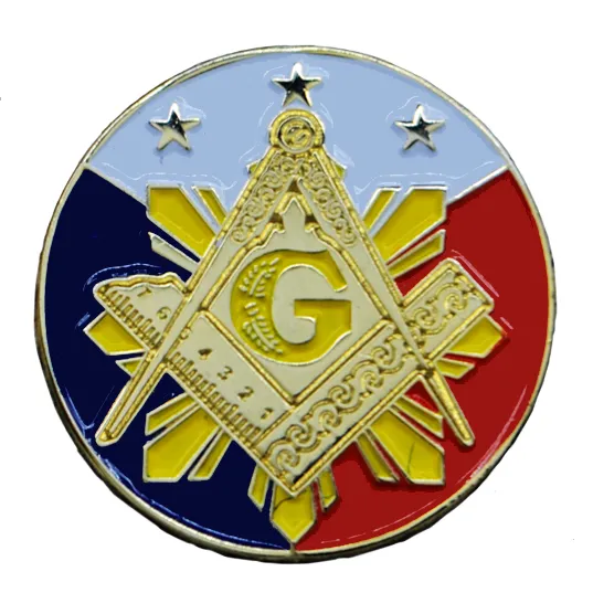 Philippines Masonic Business Banquet Suit Badge Gold-Plated round Badge ...