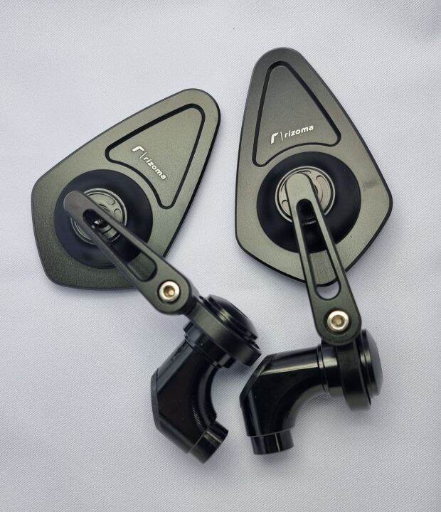 กระจก New Rizoma RZM ทรงเหลี่ยม งาน CNC มีโลโก้ ใส่ได้ทุกรุ่น | Lazada ...