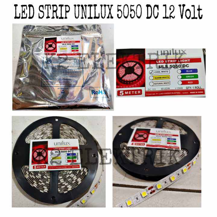 UNILUX LED STRIP ULS 5050 DC 12 Volt Warna Putih dan Warm White | Lazada Indonesia