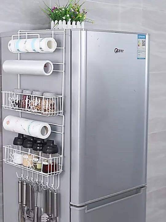 Big&Bouncy hub- Refrigerator side Rack Kitchen shelves Side Shelf ...