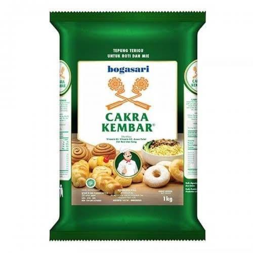 Cakra Kembar Premium Tepung Terigu Bogasari Hijau Kemasan 1 KG | Lazada ...