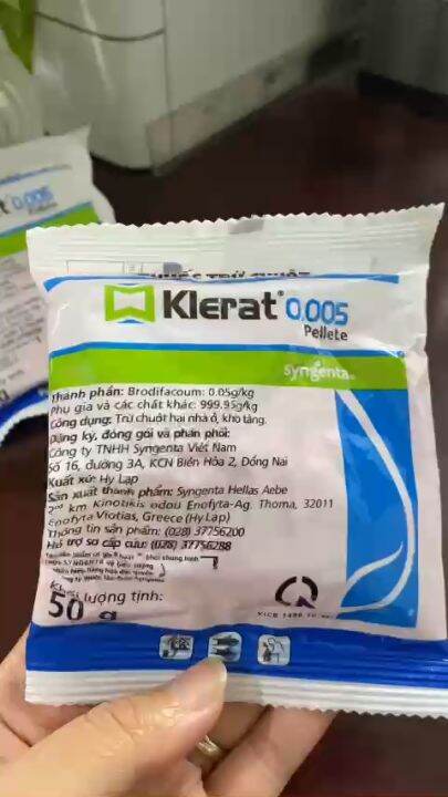 Klerat 0.005 Pellete 50g -Thuốc Diệt Chuột Đơn Liều Thế Hệ Hai ( Dạng ...