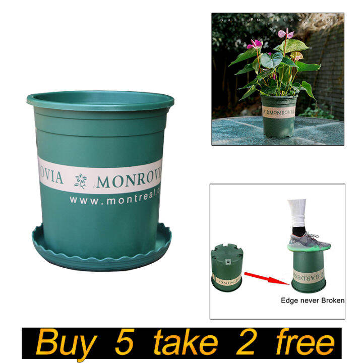 Planting gallon flower pots household flowerpots thickened plastic ...