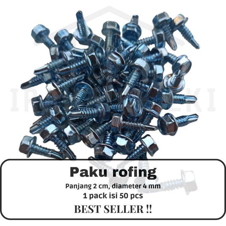 baut rofing / sekrup baja ringan 2 cm isi 50 PCS | Lazada Indonesia