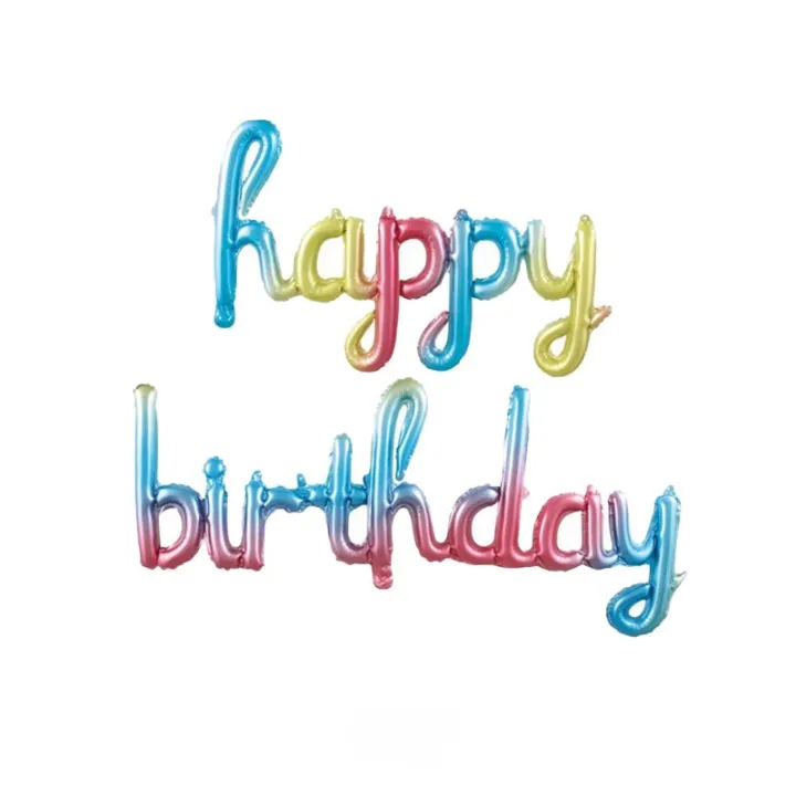 happy birthday cursive foil balloon | Lazada PH