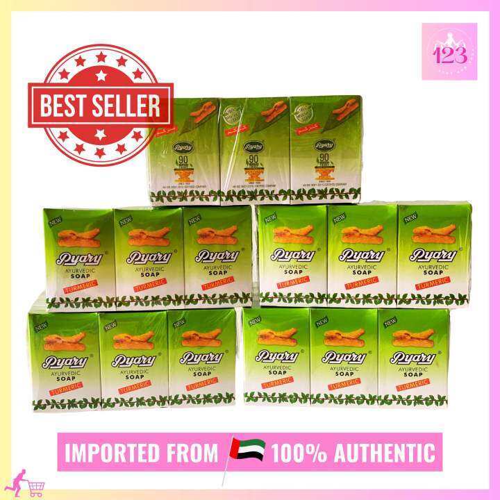 Pyary Turmeric Bar Soap Ayurvedic Soap Whitening Soap Anti Aging Soap