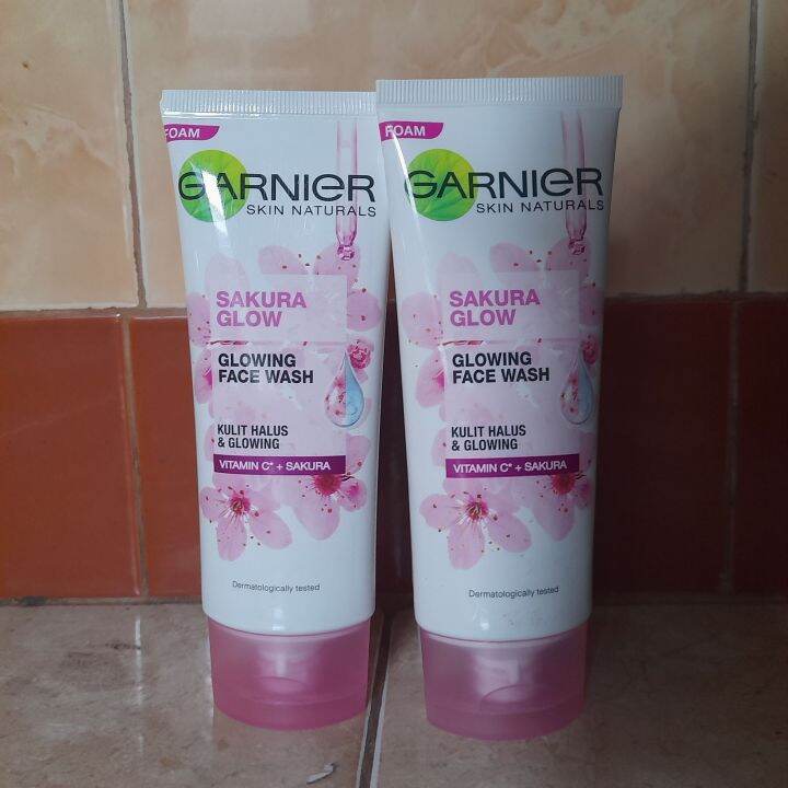 Garnier facial foam sakura glow 100ml | Lazada Indonesia