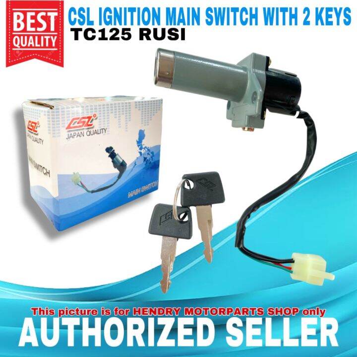 ORIGINAL CSL JAPAN QUALITY IGNITION MAIN SWITCH 2 KEYS FOR RUSI TC125 ...