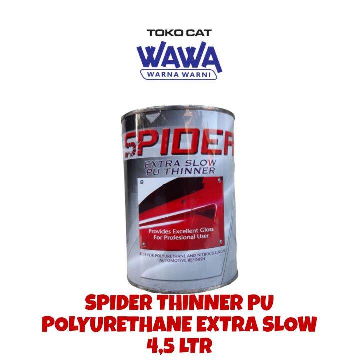 Thinner PU Slow Spider tiner pengencer cat duco clear pernis 1liter ...