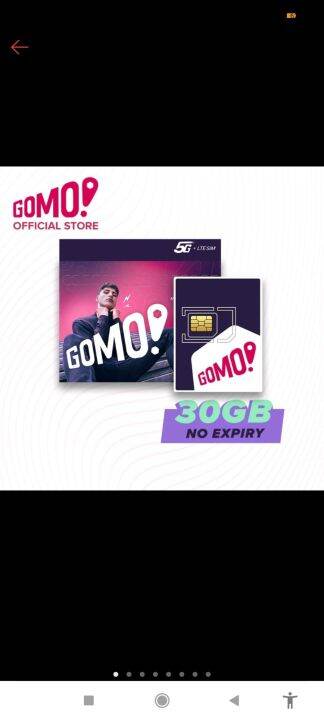 gomo sim with 30gb no expiry | Lazada PH