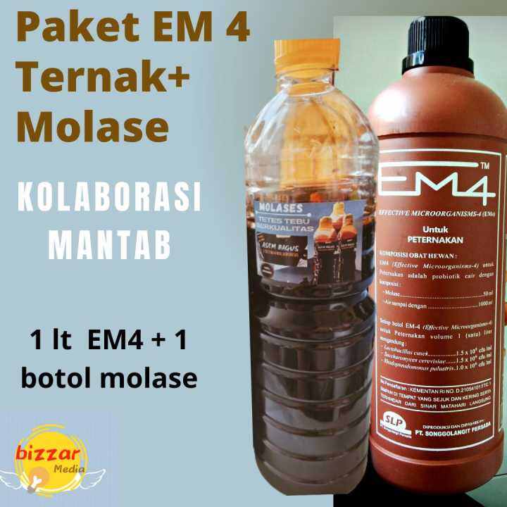 PAKET EM4 PETERNAKAN 1ltr DAN MOLASE TETES TEBU MURNI | Lazada Indonesia