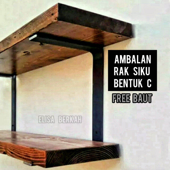 Siku Besi Tempel Rak Dinding Multifungsi model C ( harga untuk 1 siku ...