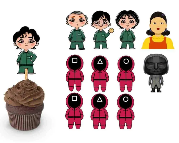 Squid Games cupcake topper | Lazada PH