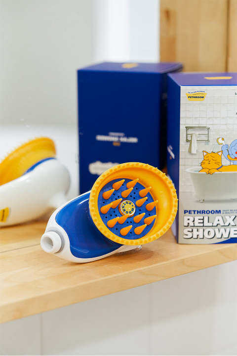 แปรงฝักบัว PETHROOM RELAX SHOWER 2.0 สำหรับสุนัขและแมว | Lazada.co.th
